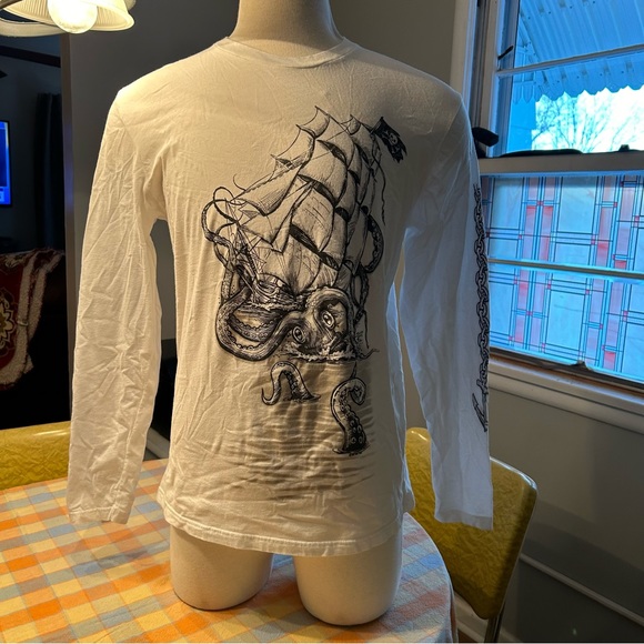 del sol | Shirts | Vintage L Del Sol Long Sleeve Tshirt Krakken | Poshmark